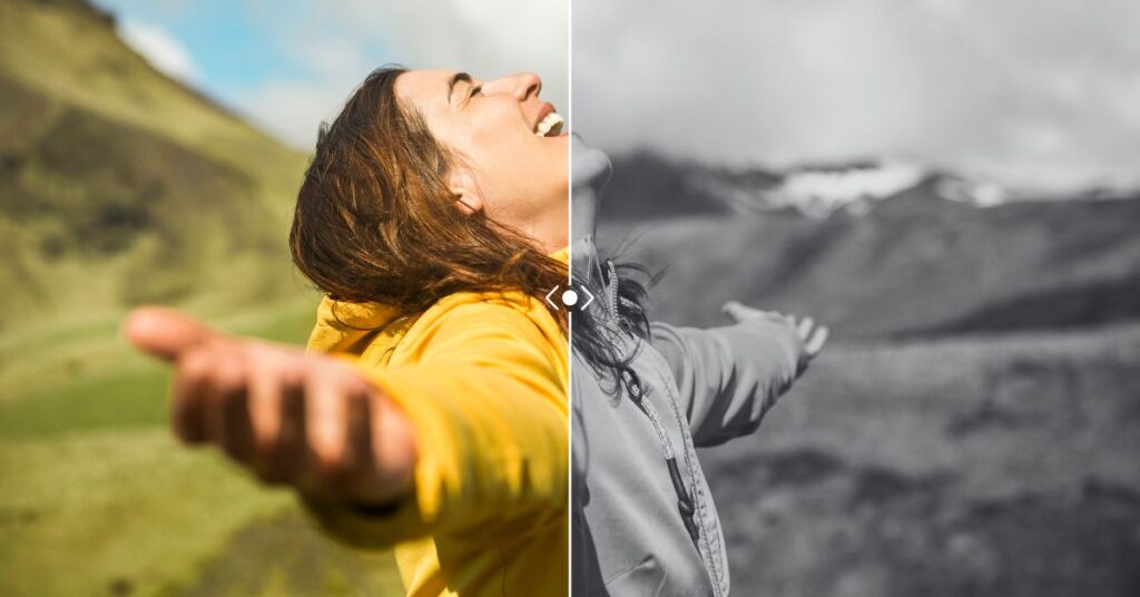 Before After Image Slider with Labels - Code Canel